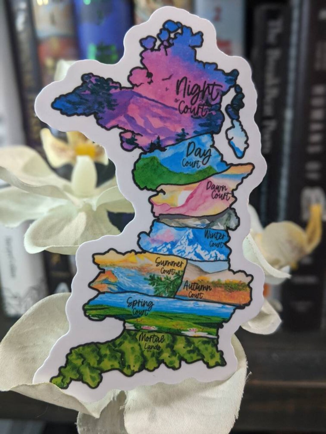 Prythian Map Bookish Booktok Laptop Decal ACOTAR Sticker - Etsy