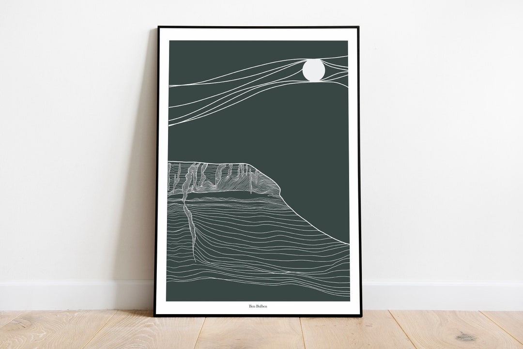 A4/A3 Ben Bulben Mountain Co.sligo Ireland Print | Irish Artwork ...