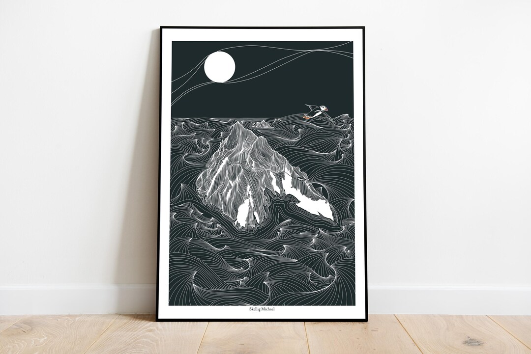 A4/A3 Skellig Michael off the Coast of Co. Kerry | Irish Artwork ...