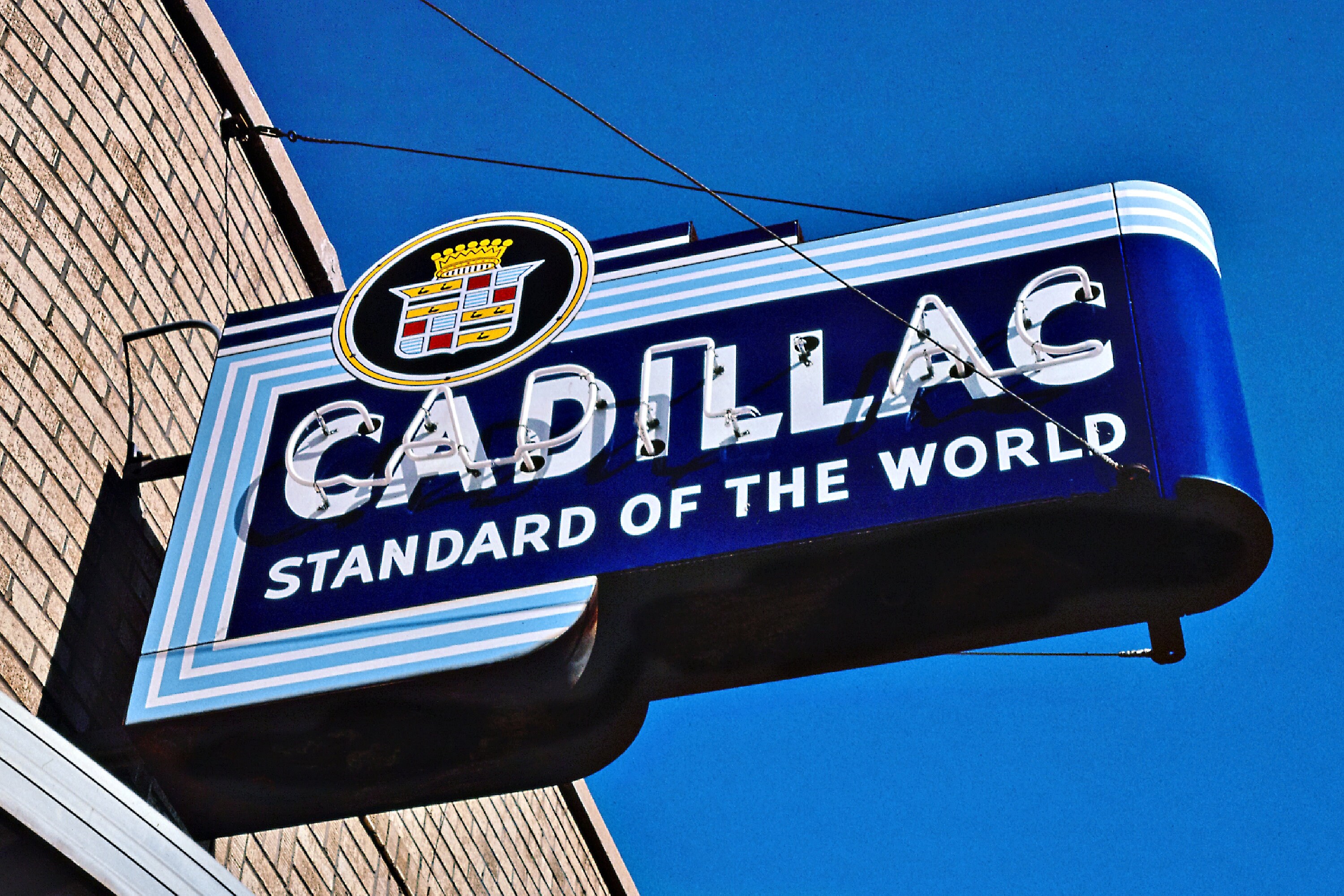 Art Print of Cadillac Car Dealer Sign Standard of the World - Etsy