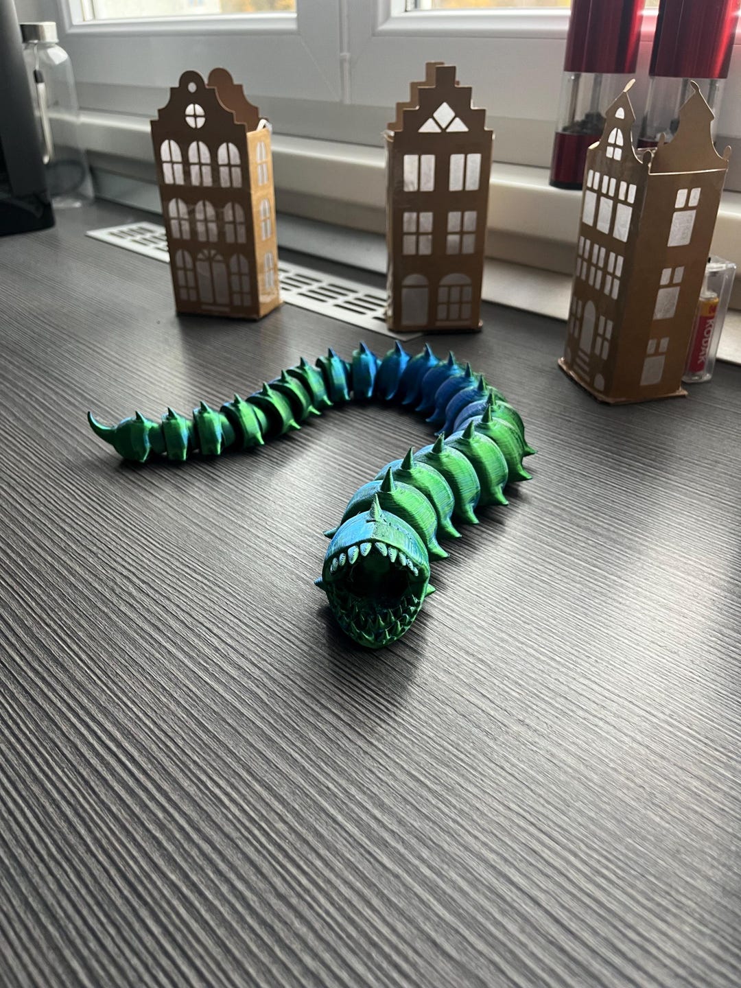 Colorful Interactive Articulated Worm Toy for Sensory Play and ...