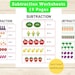 Subtraction Worksheets 1-20, Digital Download, Numbers Worksheets ...