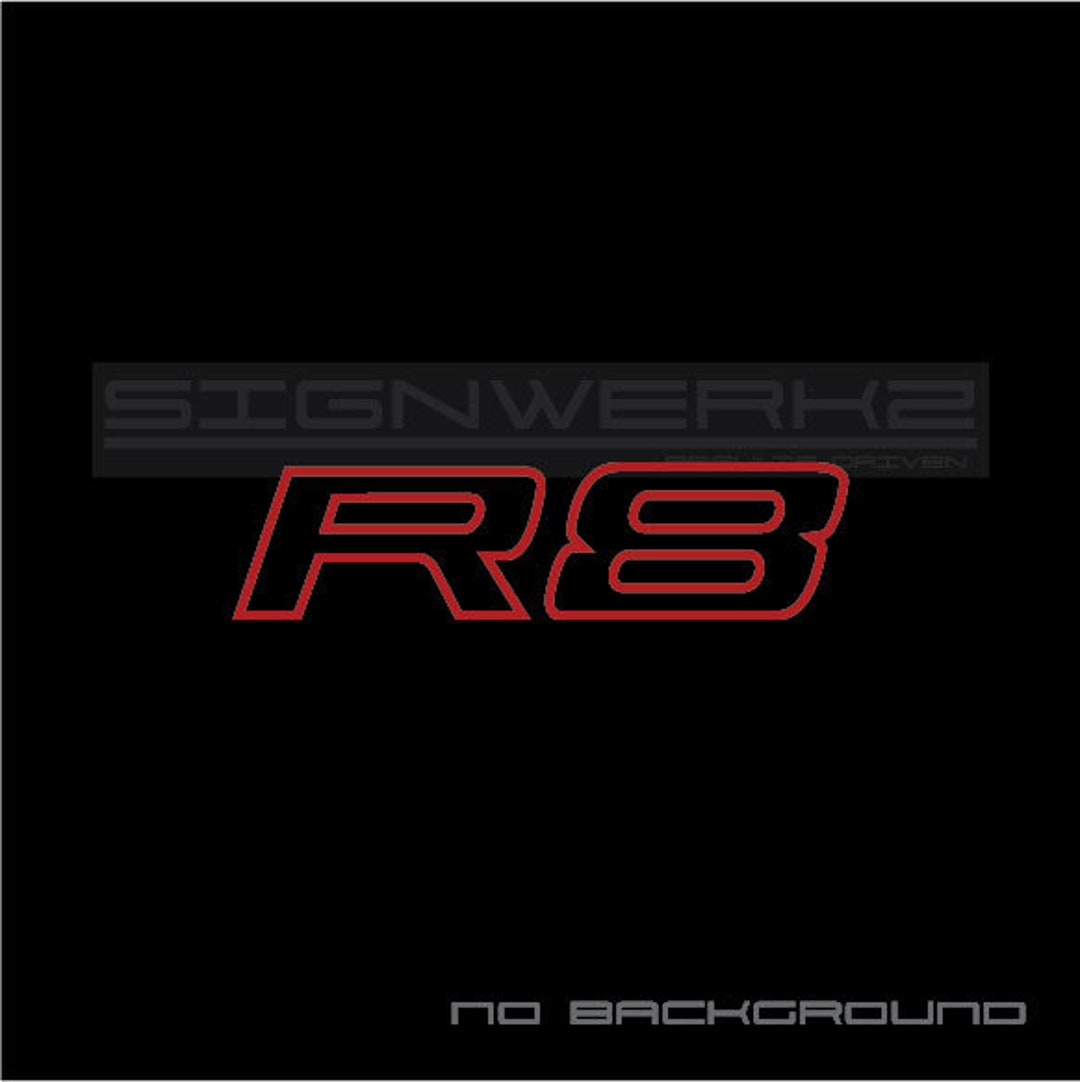 Audi R8 Decal Sticker Logo Outline Pair - Etsy