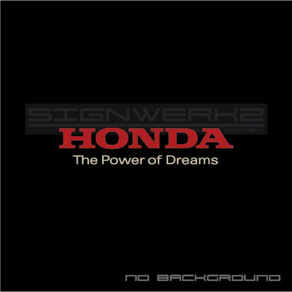 Honda the Power of Dreams Sticker Decal 2 Colors Pair | Etsy