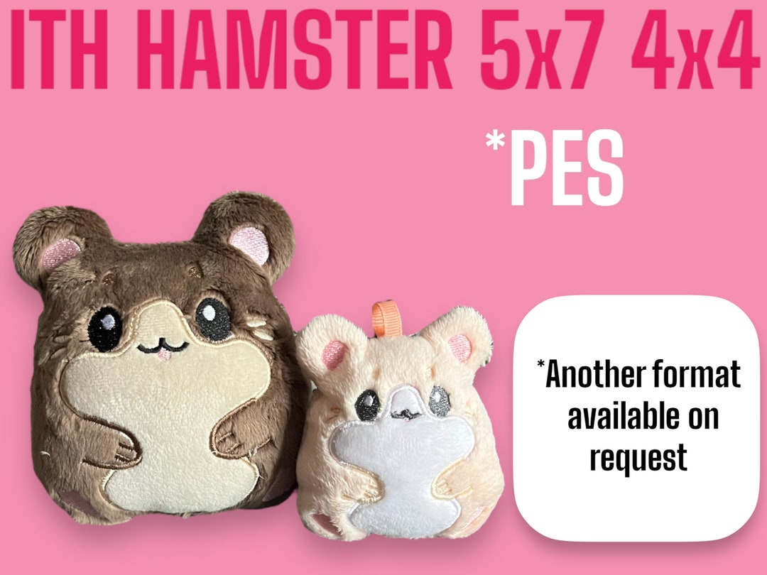 ITH Hamster Mimi 4x4 / 5x7 motif de broderie en cerceaux files ...