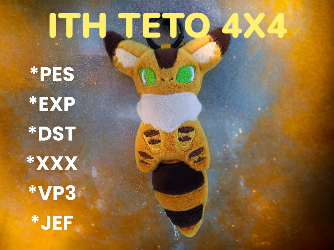 Teto Keychain 4x4 Embroidery File - Etsy