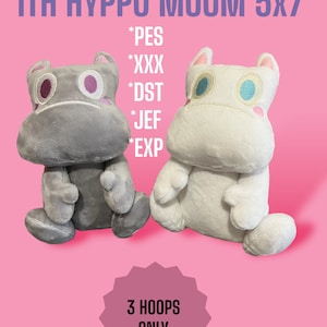 ITH Hypo Moom Plush Embroidery Files 5x7 Hoop Embroidery Design File 20 ...