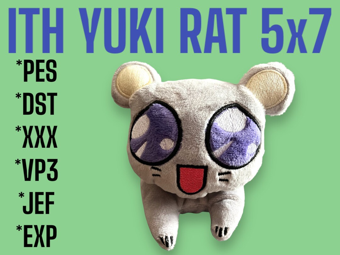 ITH Yuki Rat Fanart in the Hoop Pattern 5x7 Hoop Embroidery Design - Etsy
