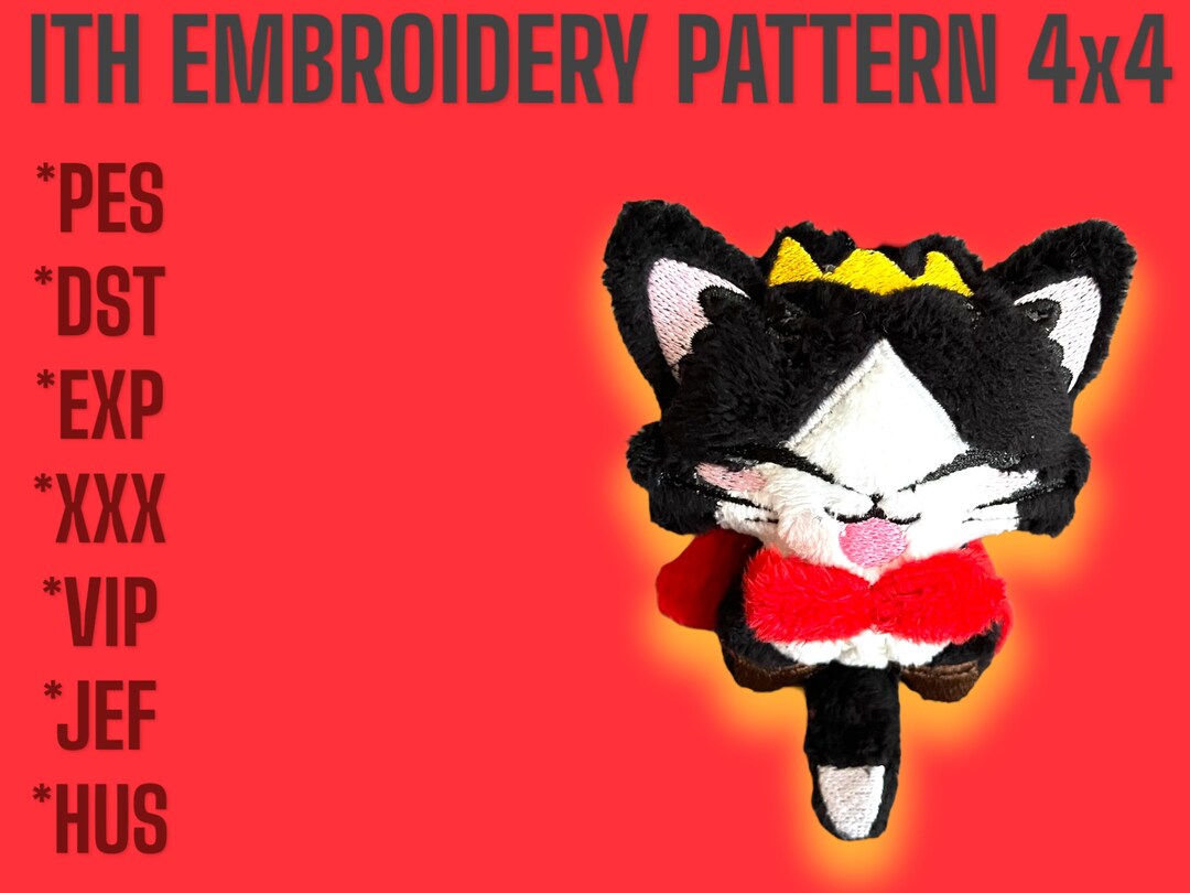 ITH Embroidery Pattern, Sith Cat Fanart Ff Custom Cat Embroidery ...