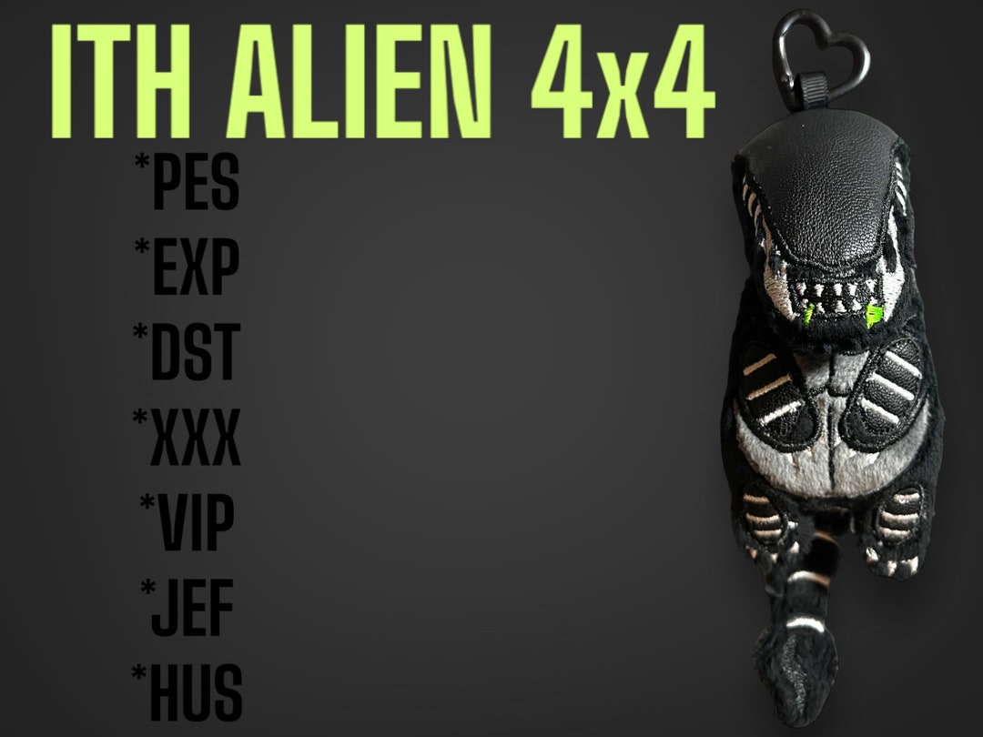 ITH Alien 4x4 Hoop Embroidery Design Fanart Xenomorph - Etsy