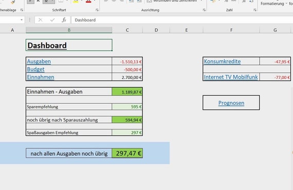 Excel Template Fixed Cost Calculator | Etsy