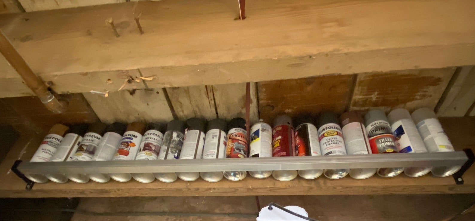 Spray Paint Can Shelf Bracketswall Storage and Organization for Rattle ...