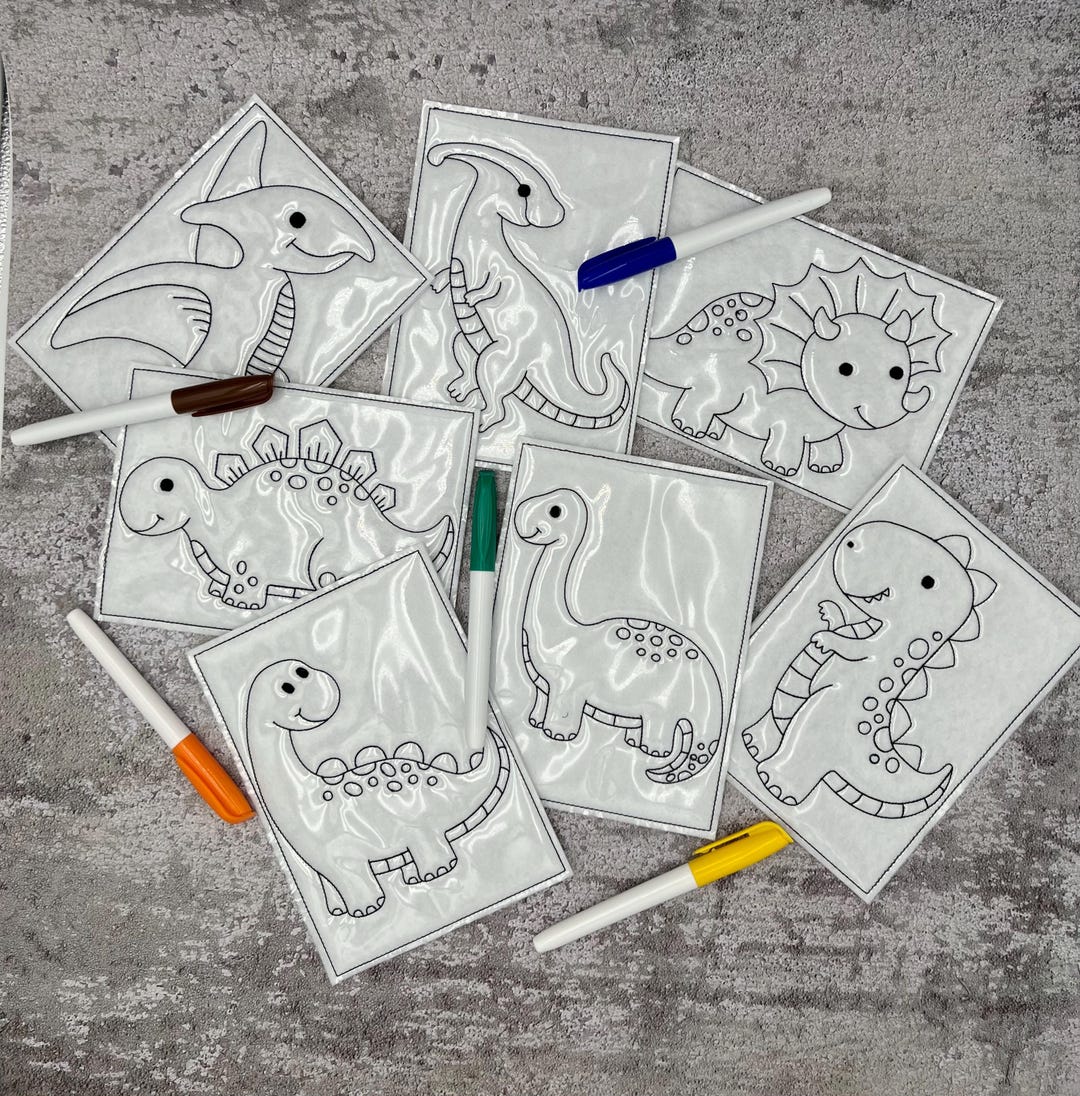 Coloring Pads - DINOSAURS - Etsy