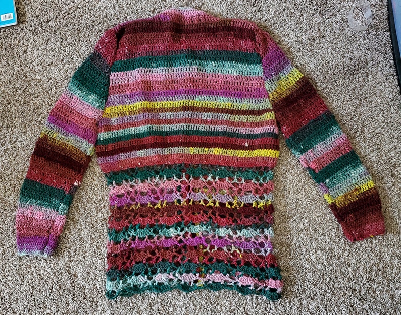 Coat of Many Colors - Crocheted Sweater - Etsy