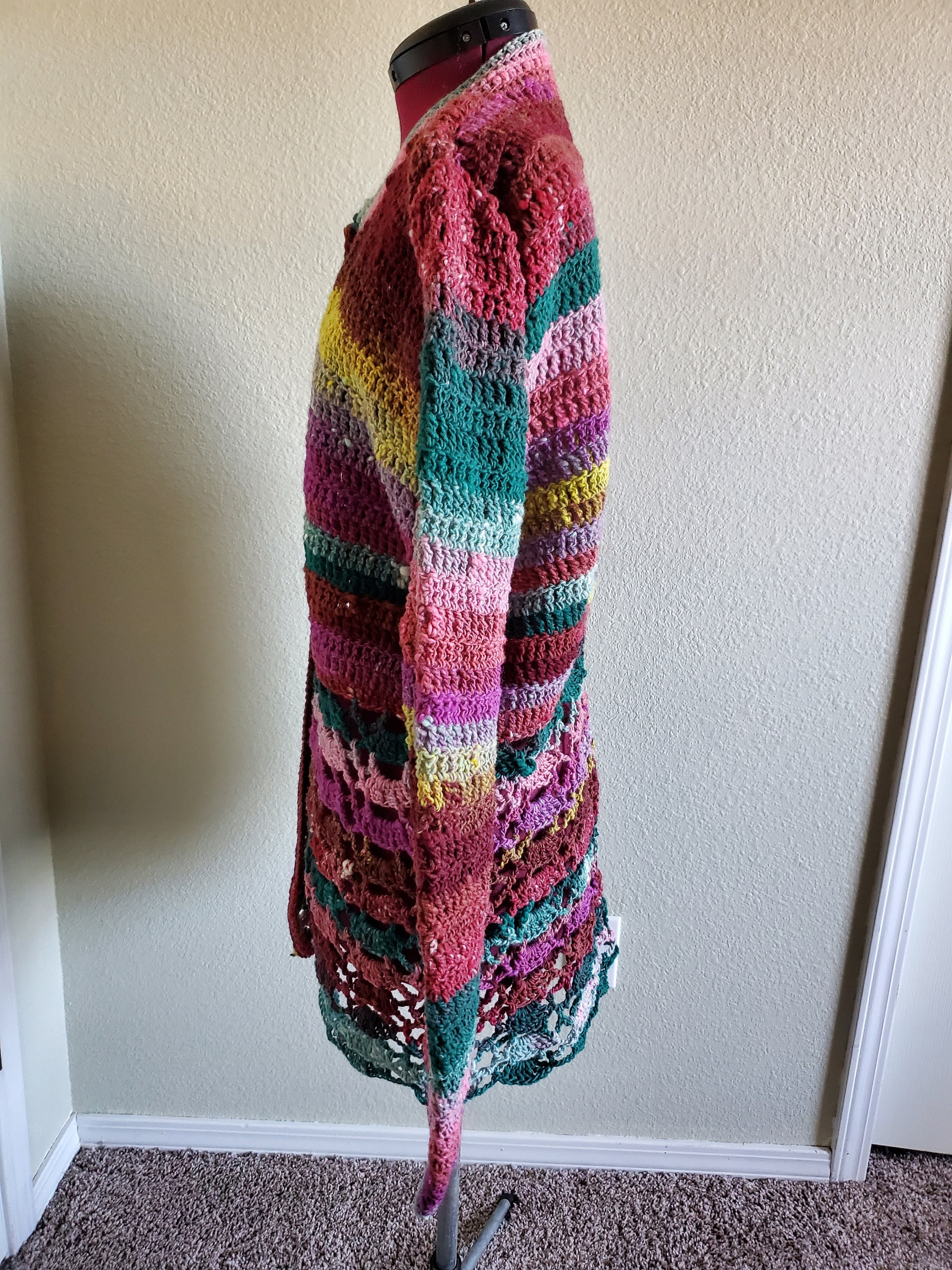 Coat of Many Colors - Crocheted Sweater - Etsy