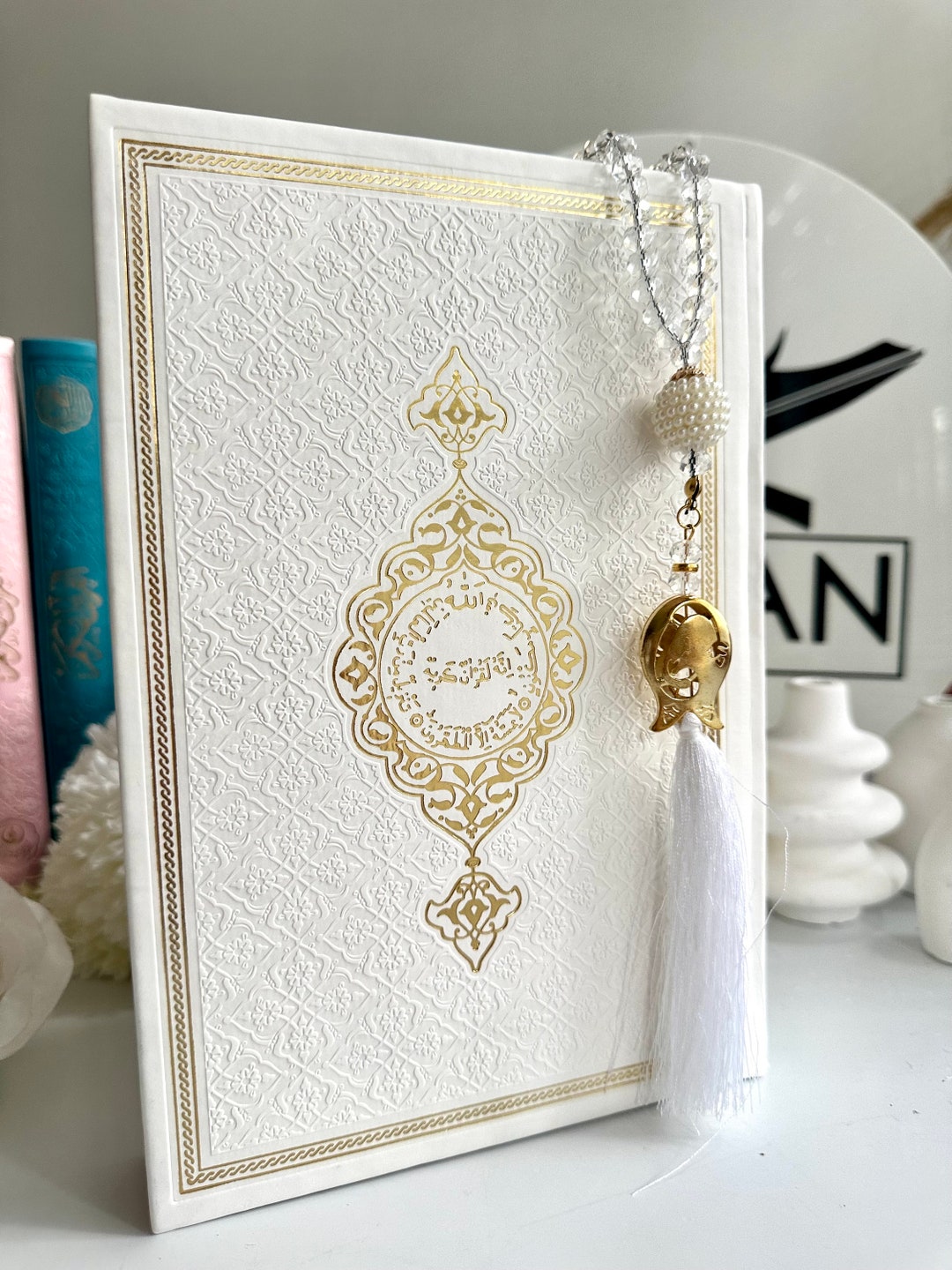 Large White Arabic Quran, Special Quran Gift for Muslim Friend, Ramadan ...