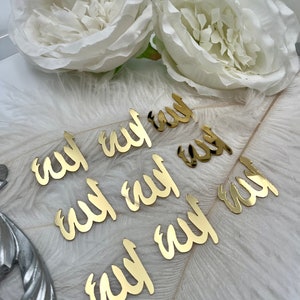 Allah Sign Tag Bundle, Allah Acrylic Mirror Tag Sticker, Allah Label ...