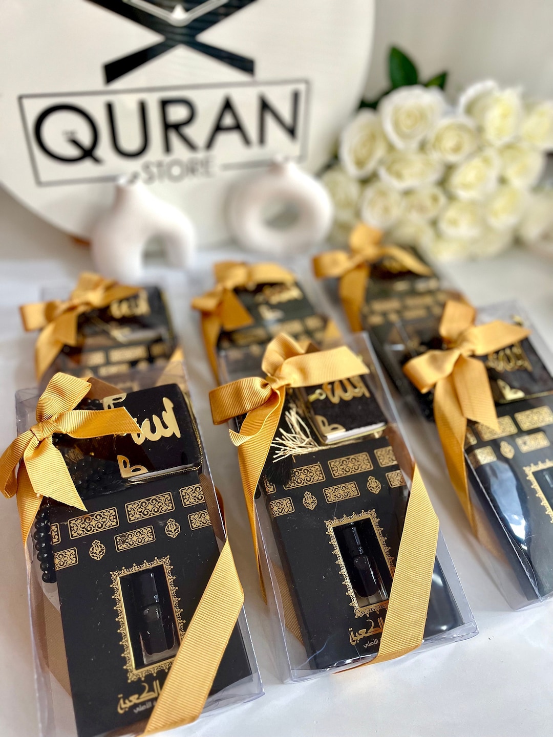Gold Umrah Gift, Islamic Tasbih, Hajj Gift, Ataar Gift Set, Scent Gift ...