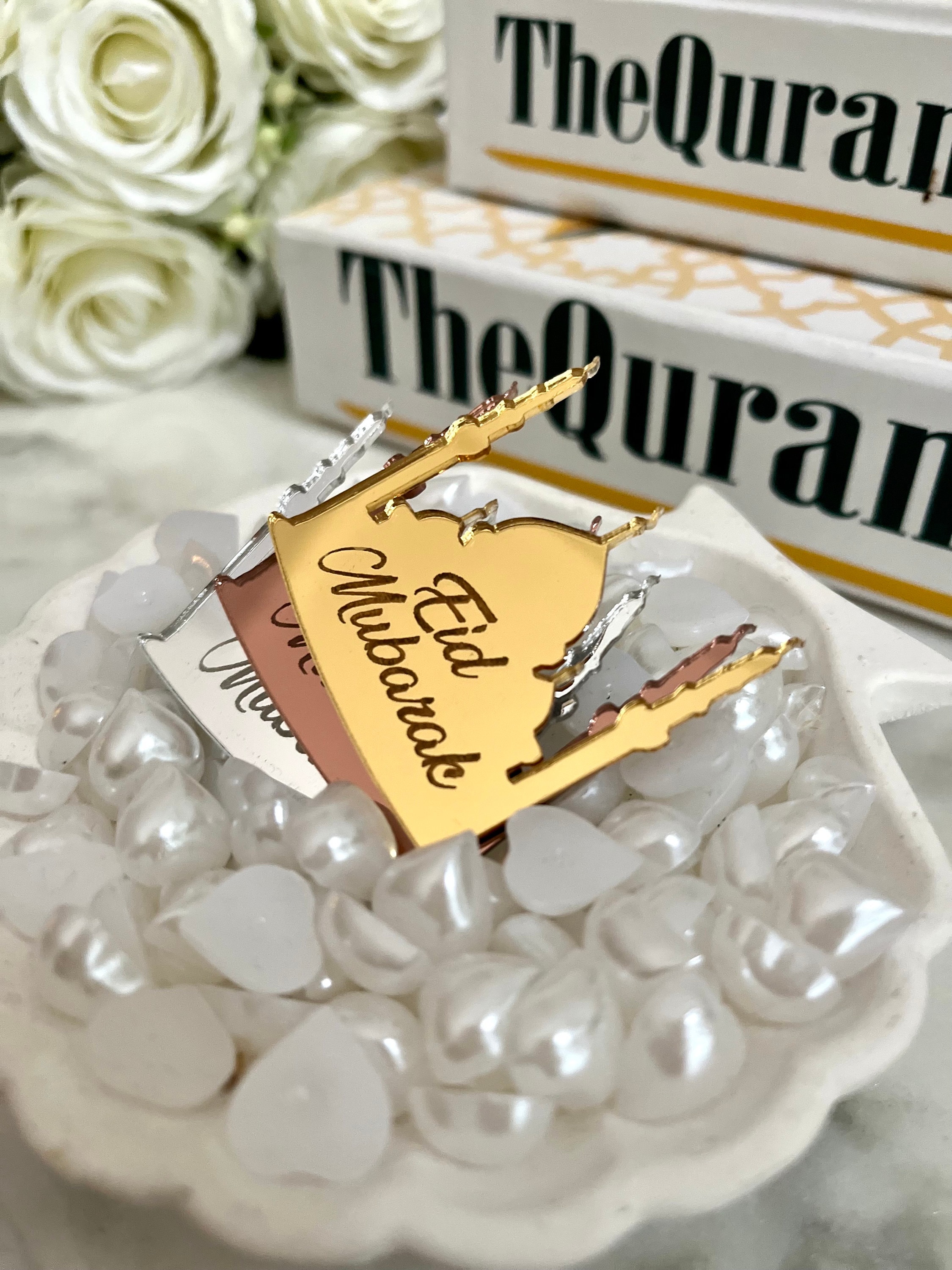 Eid Mubarak Tag Bundle, Ramadan Mubarak Favors Mirror Tag, Mosque Tag ...