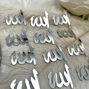 Allah Sign Tag Bundle, Allah Acrylic Mirror Tag Sticker, Allah Label ...