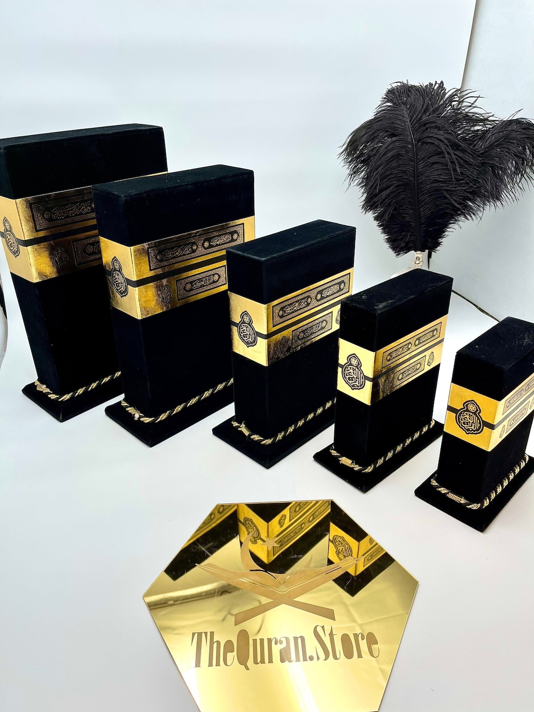 Kaaba Quran Velvet Embossed and Quran Box, Quran Gift, Muslim Men Quran ...