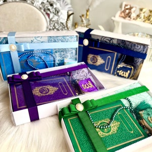 Colorful Prayer Mat and Green Prayer Rug, Ramadan Gift Set, Ramadan ...