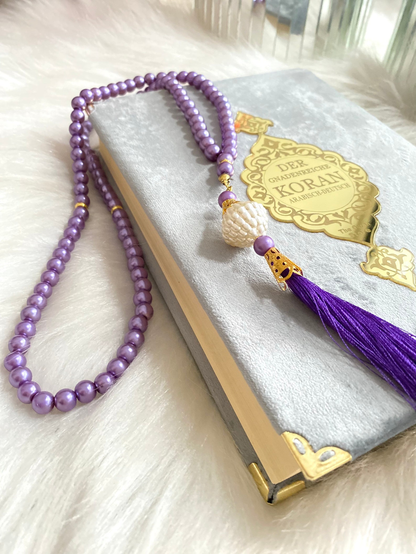 German Quran Islamic Eid Gift Deutch Velvet Mirrored Gold - Etsy