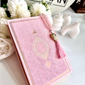 Large Soft Pink Arabic Quran, Special Quran Set, Muslim Woman Quran ...