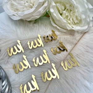 Allah Sign Tag Bundle, Allah Acrylic Mirror Tag Sticker, Allah Label ...