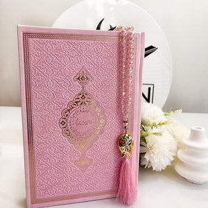 Large Soft Pink Arabic Quran, Special Quran Set, Muslim Woman Quran ...