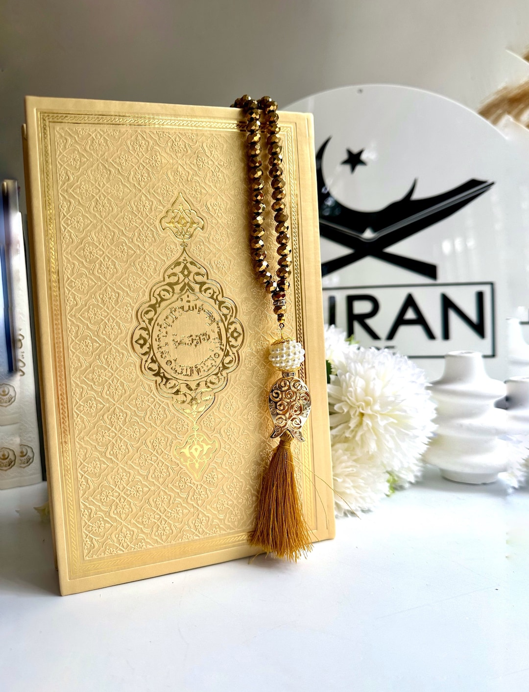 Large Gold Arabic Quran, Special Quran Gift for Muslim Friend, Ramadan ...