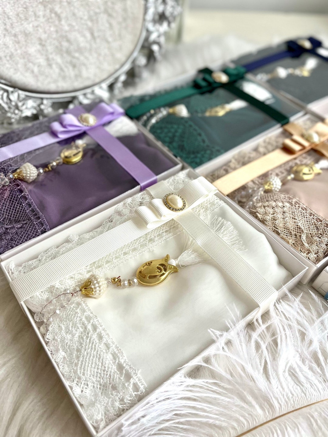 Woman Hijab Set Tasbih, Ramadan Gift Set, Scarf Tasbih Set, Islamic ...