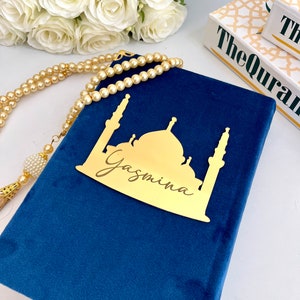 Personalized Quran, Royal Blue Quran, Friend Quran Tasbeeh Gift ...