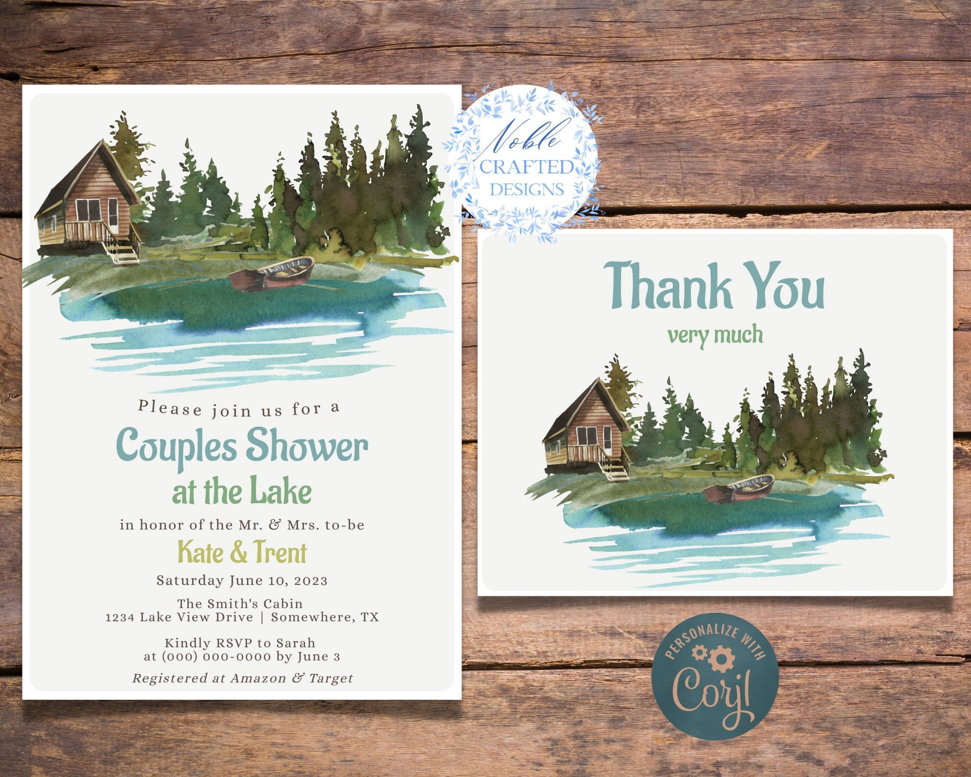 EDITABLE Lake Life Couples Shower Invitation, Lake Wife to Be, Life is ...