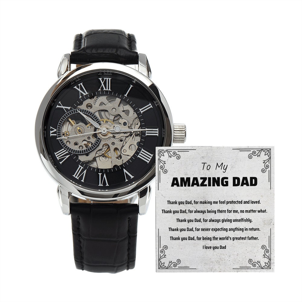 To My Amazing Dad Father's Day Skeleton Watch and Touching Message Card ...