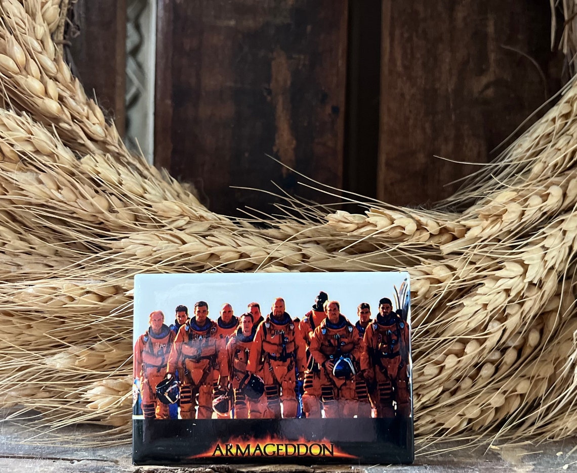 1998 ~ Armageddon Pin Back Button ~ Authentic Movie Release Promotional ...