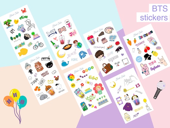 BTS Sticker Sheet Vol 1 Bangtan Core Transparent Stickers - Etsy