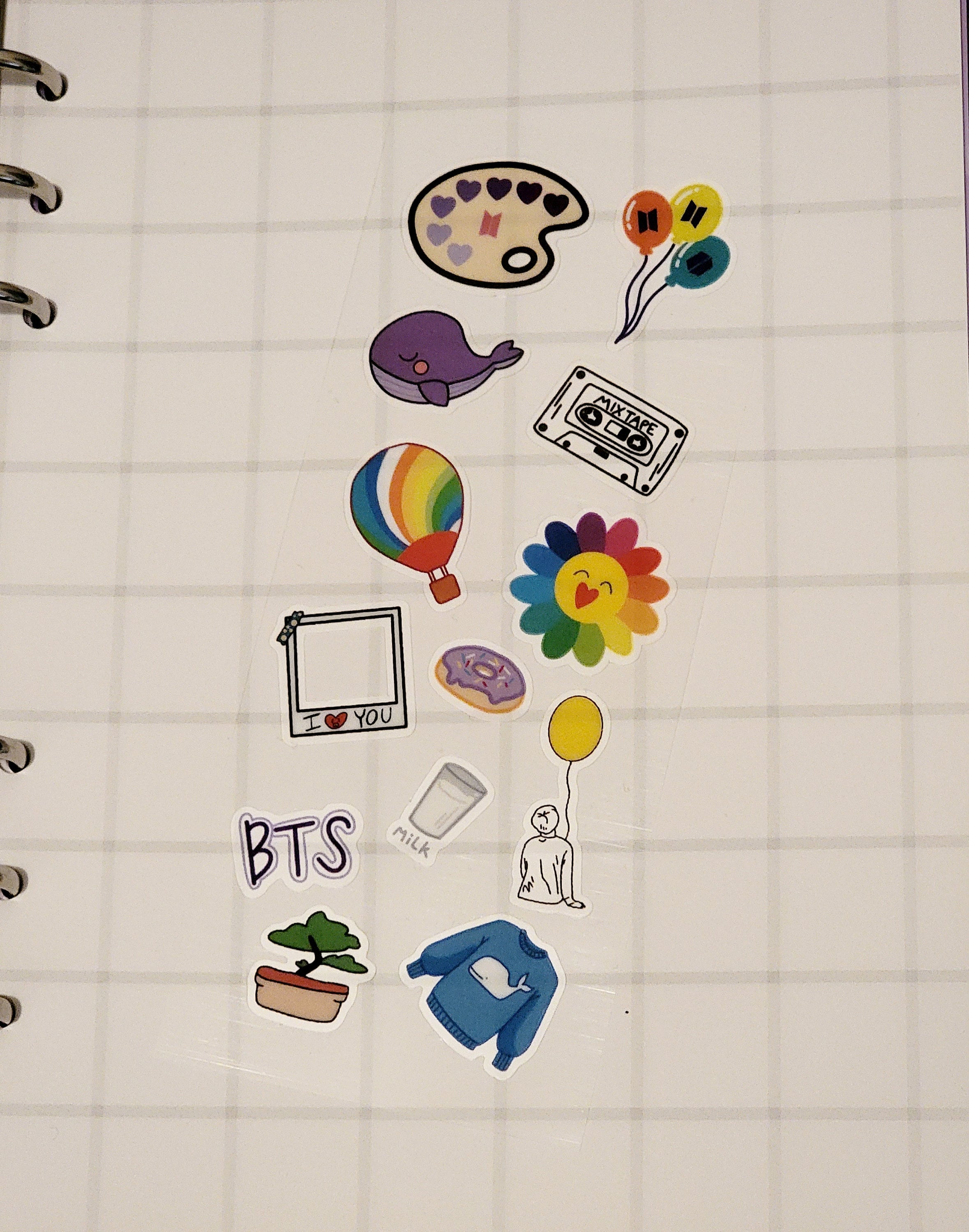 Bangtan Core Sticker Sheet BTS Transparent Stickers - Etsy