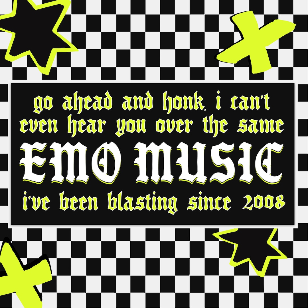Emo Music Bumper Sticker | Alternative Car Decor | Emo Forever | Car ...