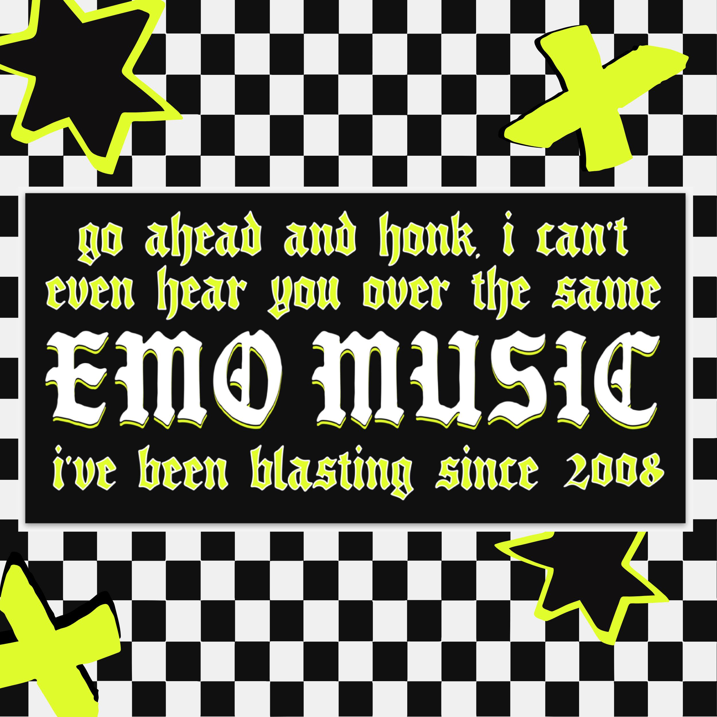 Emo Music Bumper Sticker | Alternative Car Decor | Emo Forever | Car ...