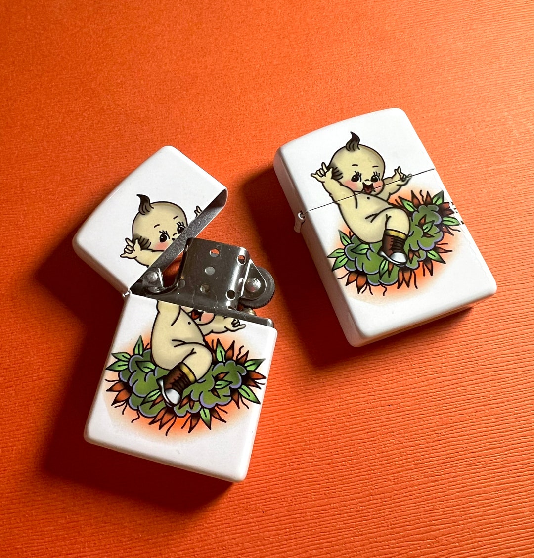 Kewpie Bud Flip Top Lighter | Tattoo Flash Zippo Lighter | 420 Accessory | Gift for Him | Father ...