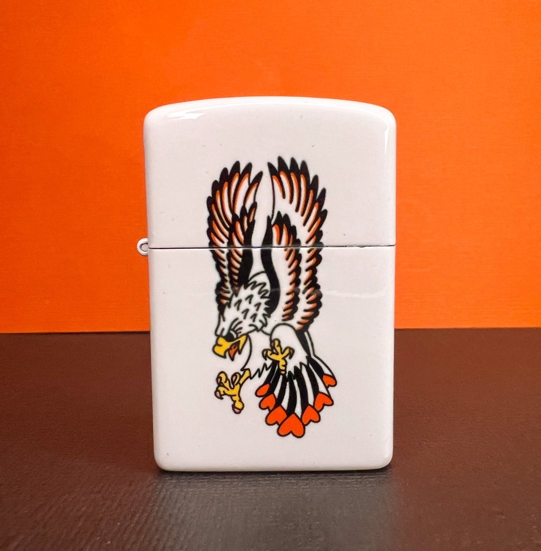 Traditional Eagle Flip Top Lighter Tattoo Flash Zippo Lighter Gift for ...