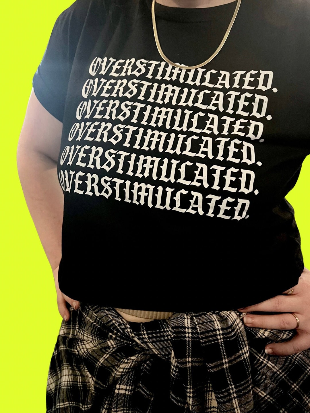 OVERSTIMULATED Crop Top Overstimulated Mom ORIGINAL Design Alt Apparel ...