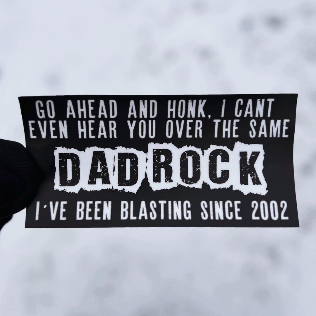Dad Rock Music Bumper Sticker | Alternative Car Decor | 2000s ...