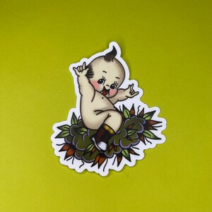 Kewpie Sticker Pack American Traditional Sticker Kewpie Doll Flower ...