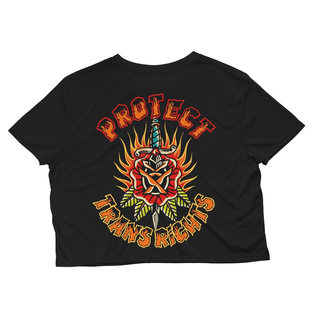 Protect Trans Rights Cropped Top | Trans Youth Graphic Tee | Gay Pride ...