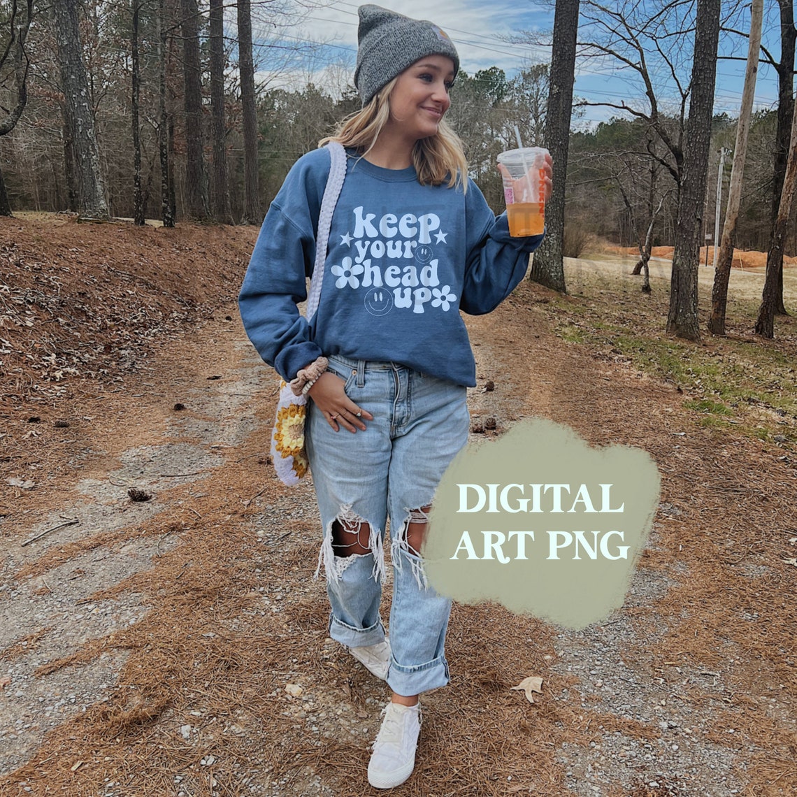 Keep Your Head up PNG SVG Digital Art Design/ Digital Shirt Design ...