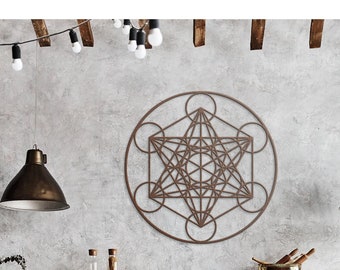 Metal Art Metatron Cube - Etsy