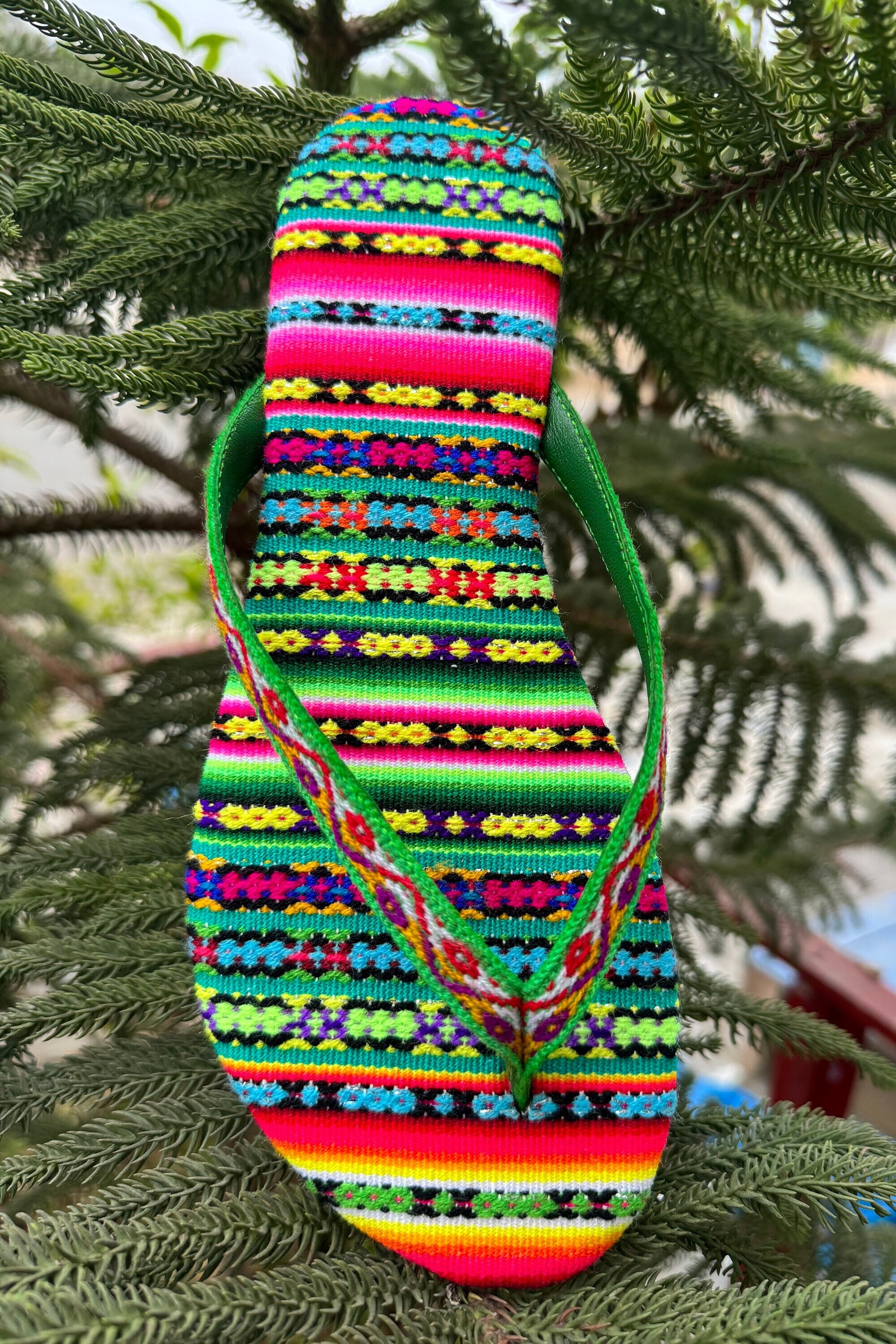 Flip-flop Handcrafted Sandals, Native Fabric, and Genuine Leather ...