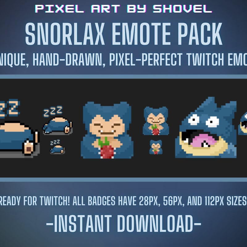 Snorlax Pixel Art - Etsy